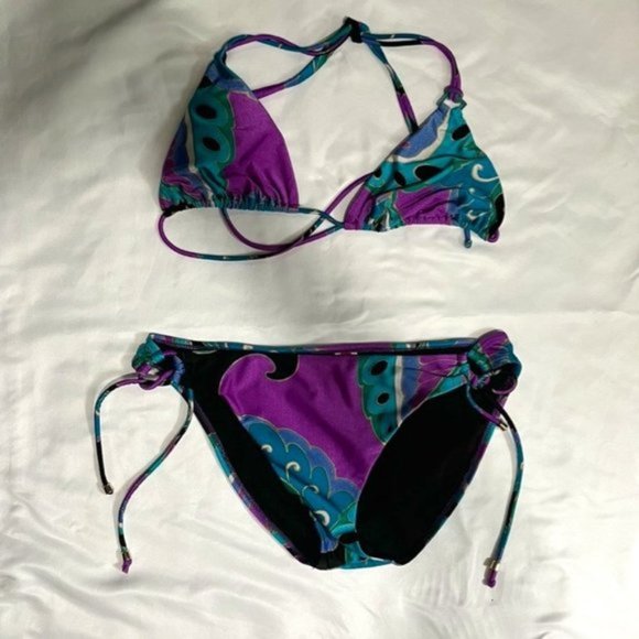 Gossip | Swim | Gossip Purple Green Blue String Bikini | Poshmark